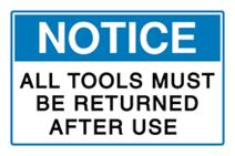 Notice signs for businesses