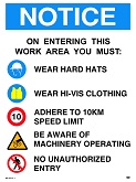 Notice - Work Area Safety Rules - Segno Visual Safety Solutions