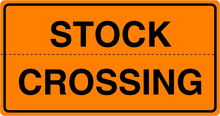 Stock Crossing sign - hinged