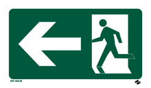 Running Man Exit Sign Left Hand