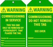 WARNING - COMMISSIONING IN SERVICE - APT 70