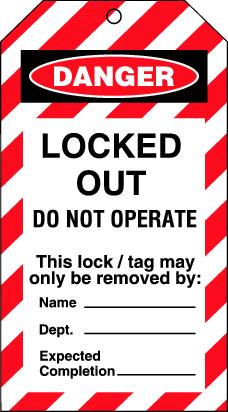 Locked Out Do Not Operate Signs - Segno