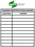 A Frame Portable Hazard ID Board - includes Company Logo - HB 104