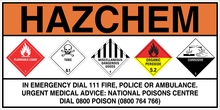 Site entry sign for hazardous substances classes 3-5