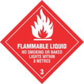 Class 3 Bulk Flammable Liquids Sign - Segno