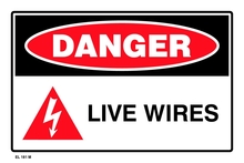 Danger - Live Wires Sign